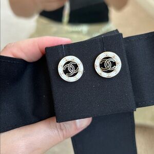 CHANEL | Jewelry | Chanel Cc Logo Stud Earrings | Poshmark
